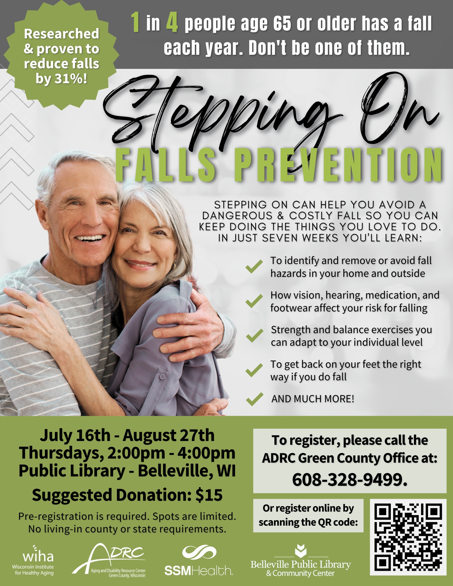 Stepping On Flyer -Belleville, Public Library (July-August 2026) | ADRC